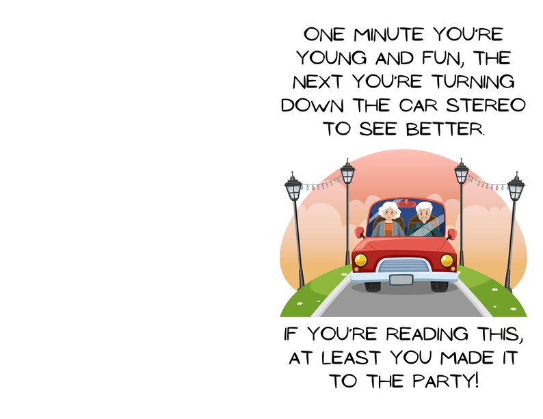 Funny Birthday Card for Old People Blank Printable Instant - Etsy