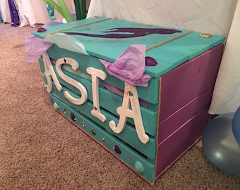 Toy Chest, Wooden Toy Box, Pirate Boat Shaped Wood, Entryway Chest ...