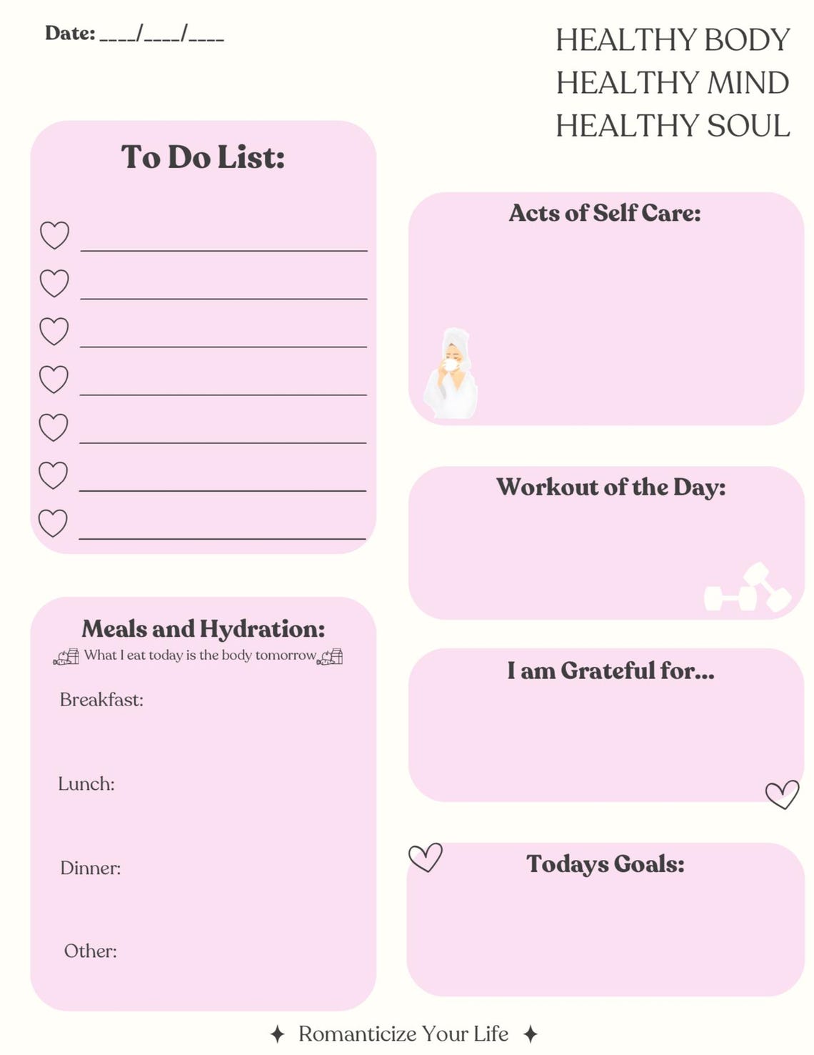 Best 2025 Guided Goal and Wellness Journal Self-care Fitness Vision ...