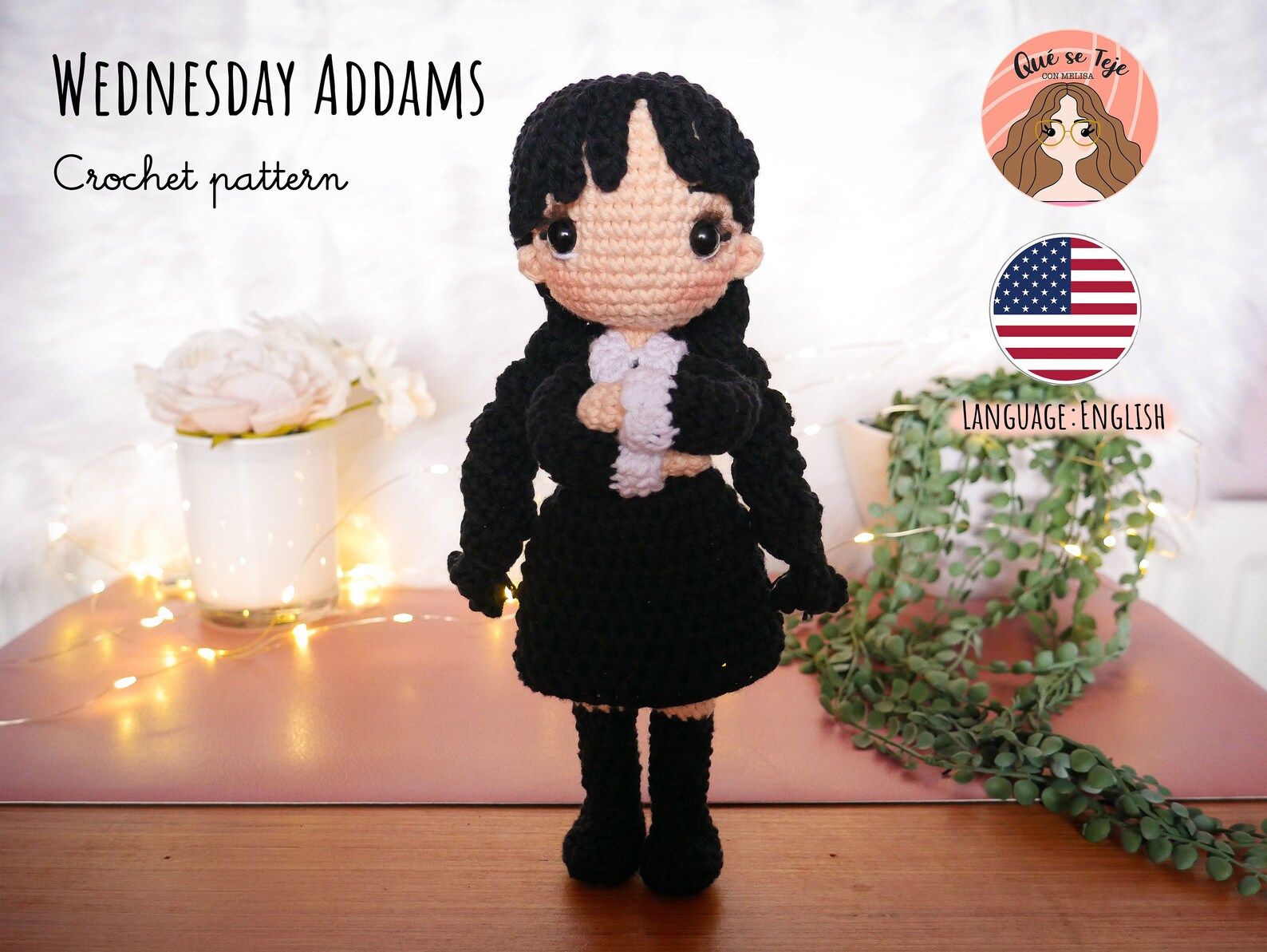 Wednesday Addams Crochet PATTERN PDF - Etsy.de
