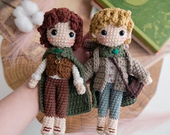 Sam & Frodo (pdf)crochet Pattern English - Lord of the Rings Hobbits ...