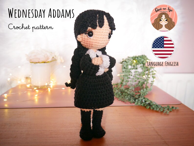 Wednesday Addams Häkelanleitung (PDF) - Etsy.de