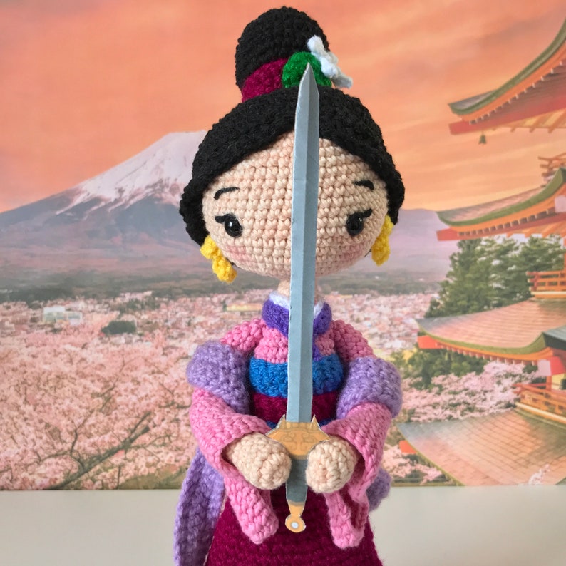 Patrón Amigurumi Mulán | Etsy