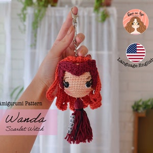 Amigurumi Crochet Pattern Wanda & Vision Keychain - Etsy