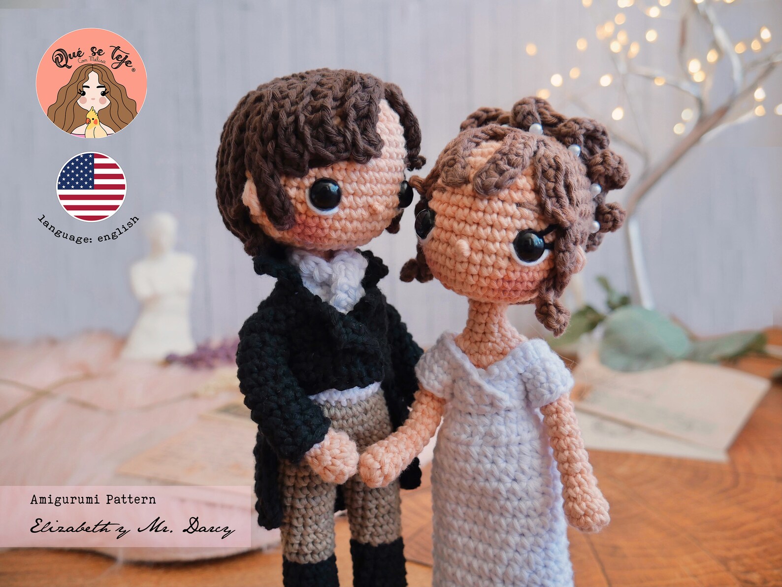 Elizabeth and Mr. Darcy Amigurumi PATTERN (ENGLISH) Pride and Prejudice ...
