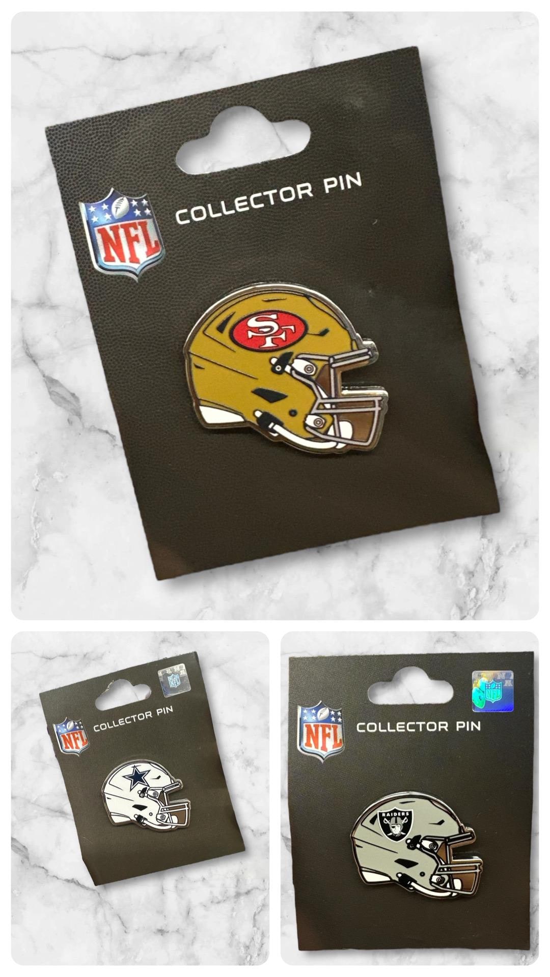 NFL Helmet Fan Pin- Raiders, 49ers, Cowboys - Etsy