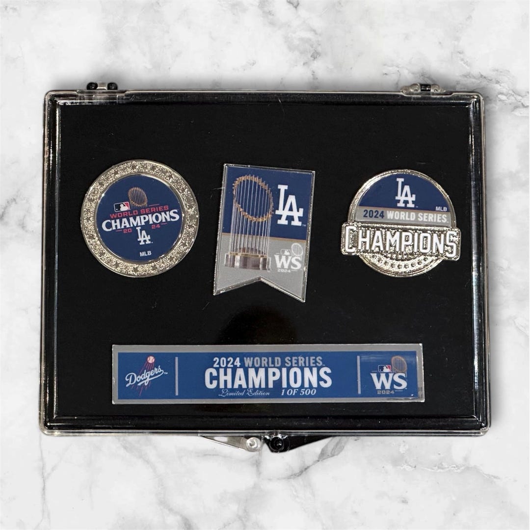 Los Angeles Dodgers Lapel Pin Set 2024 World Series Champions 3pc - Etsy
