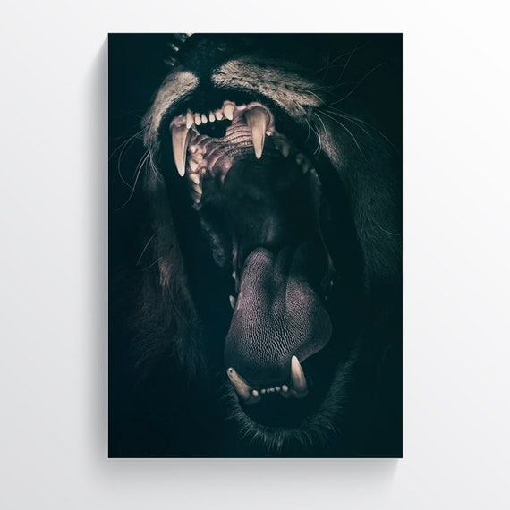 Lion Lion print Lion poster Scandinavian design Wall art | Etsy