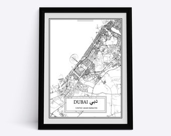 TRANSPARENT Dubai City Map Detailed Dubai Map Dubai Wall Art Dubai Map ...