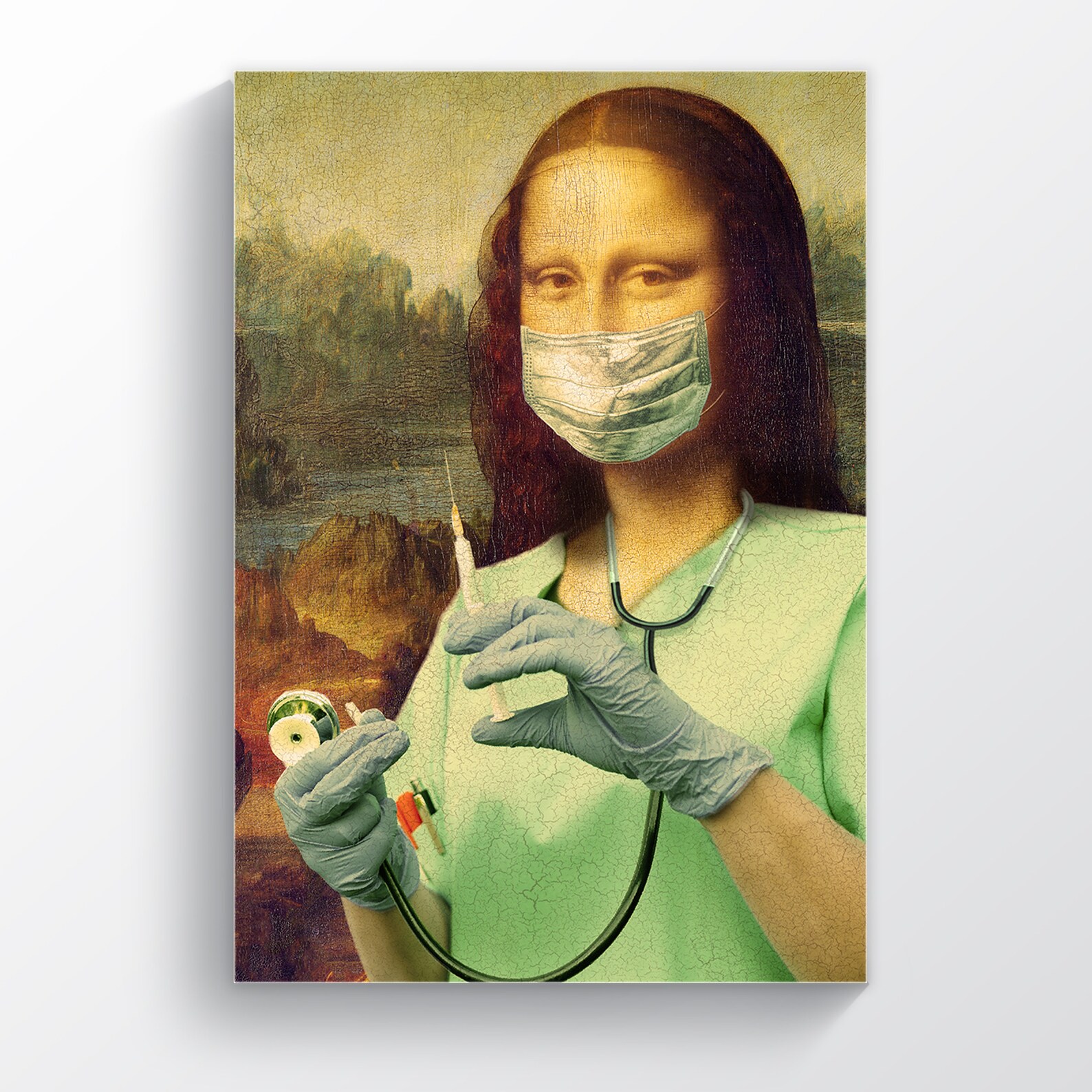 Poster divertente della Gioconda, stampa ospedaliera divertente, regalo ...