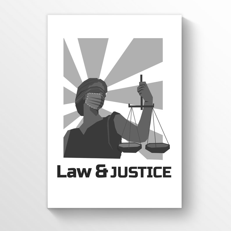 Funny Lawyer Gift , Lawyer Poster, New Job Gift, Office Decor, Femida ...