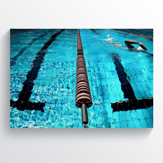 Swimming Pool Poster Swimming Pool Decor Swimming Wall Art | Etsy