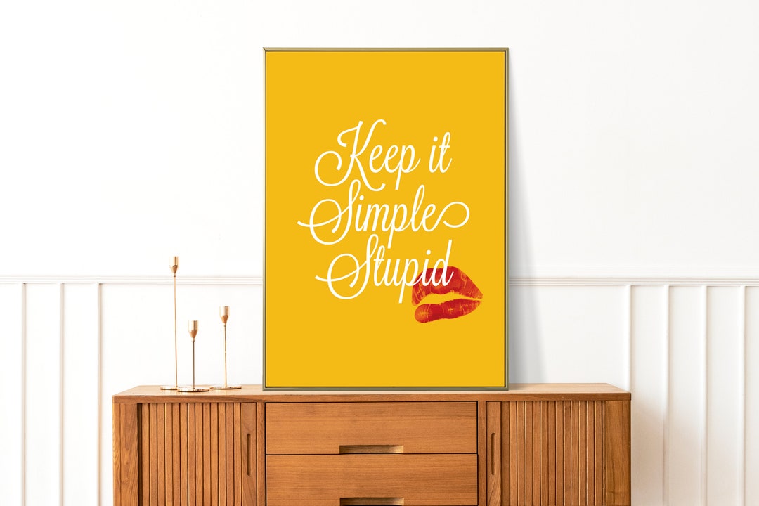 AA Slogans Poster Keep It Simple Stupid KISS - Etsy