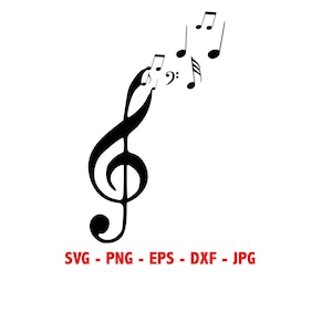 Buy Musical Notes Floating Instant Download SVG, PNG, EPS, Dxf, Jpg ...