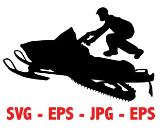Svg snowmobile | Etsy
