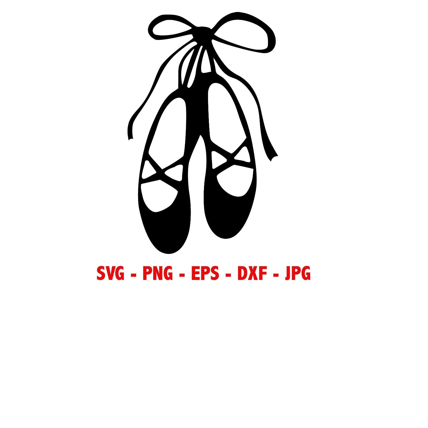 Ballet Ballerina SVG Silhouette Cutting Files Sign Icons Dance Slippers ...