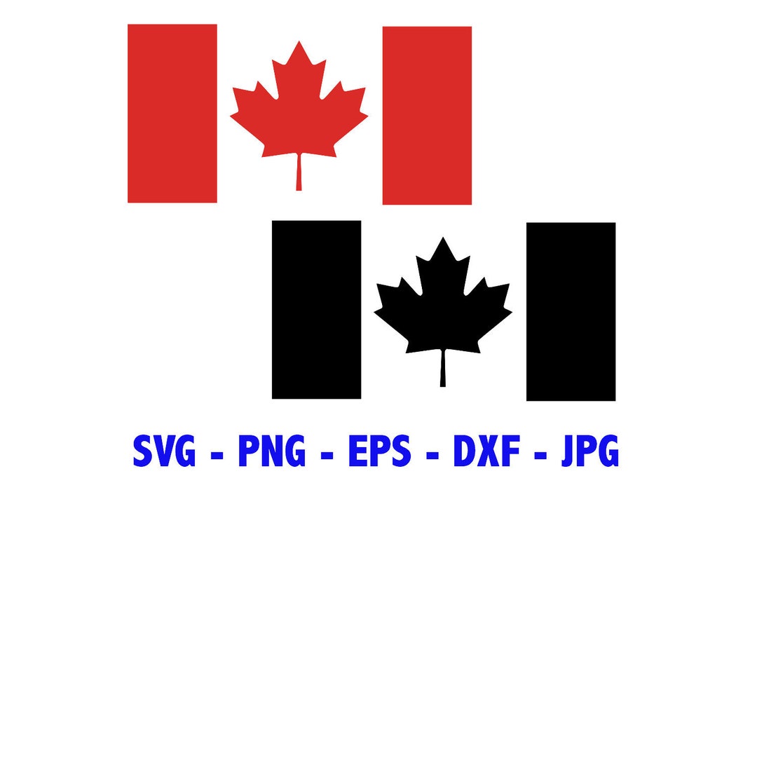 Canadian Flag Instant Download SVG PNG EPS Dxf Jpg Digital - Etsy Canada