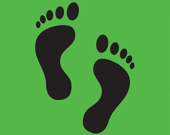 Footprint Sticker - Etsy