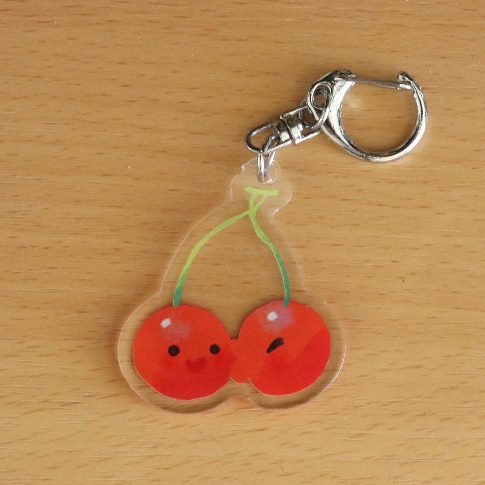 Cherry Pals Acrylic Charm - Etsy