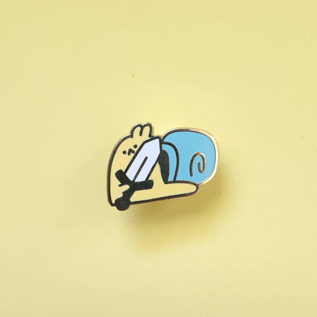 Sword Snail Mini Enamel Pin - Etsy