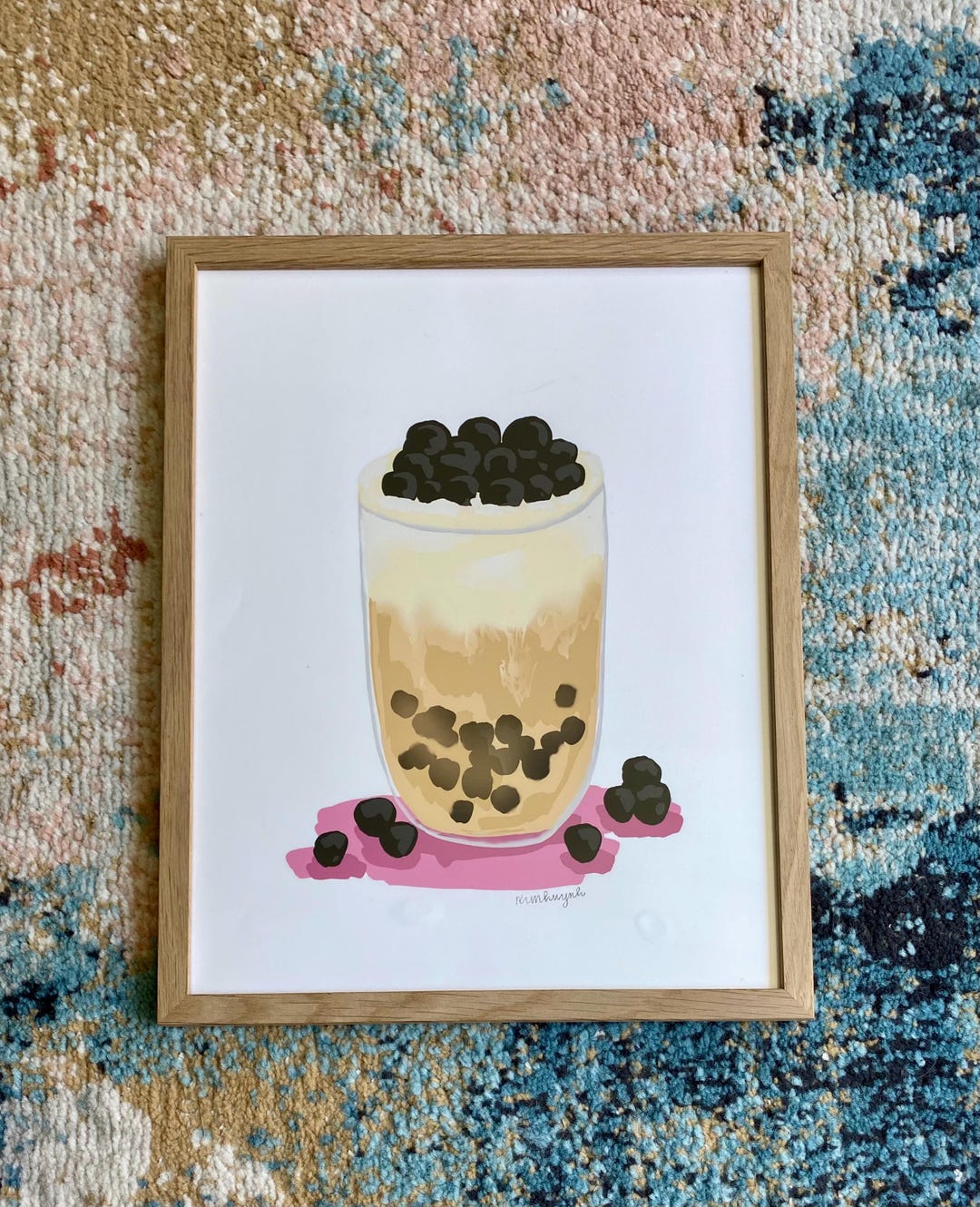 Boba Milk Tea - Matte Poster | Wall Art | Living Room Kitchen Decor ...