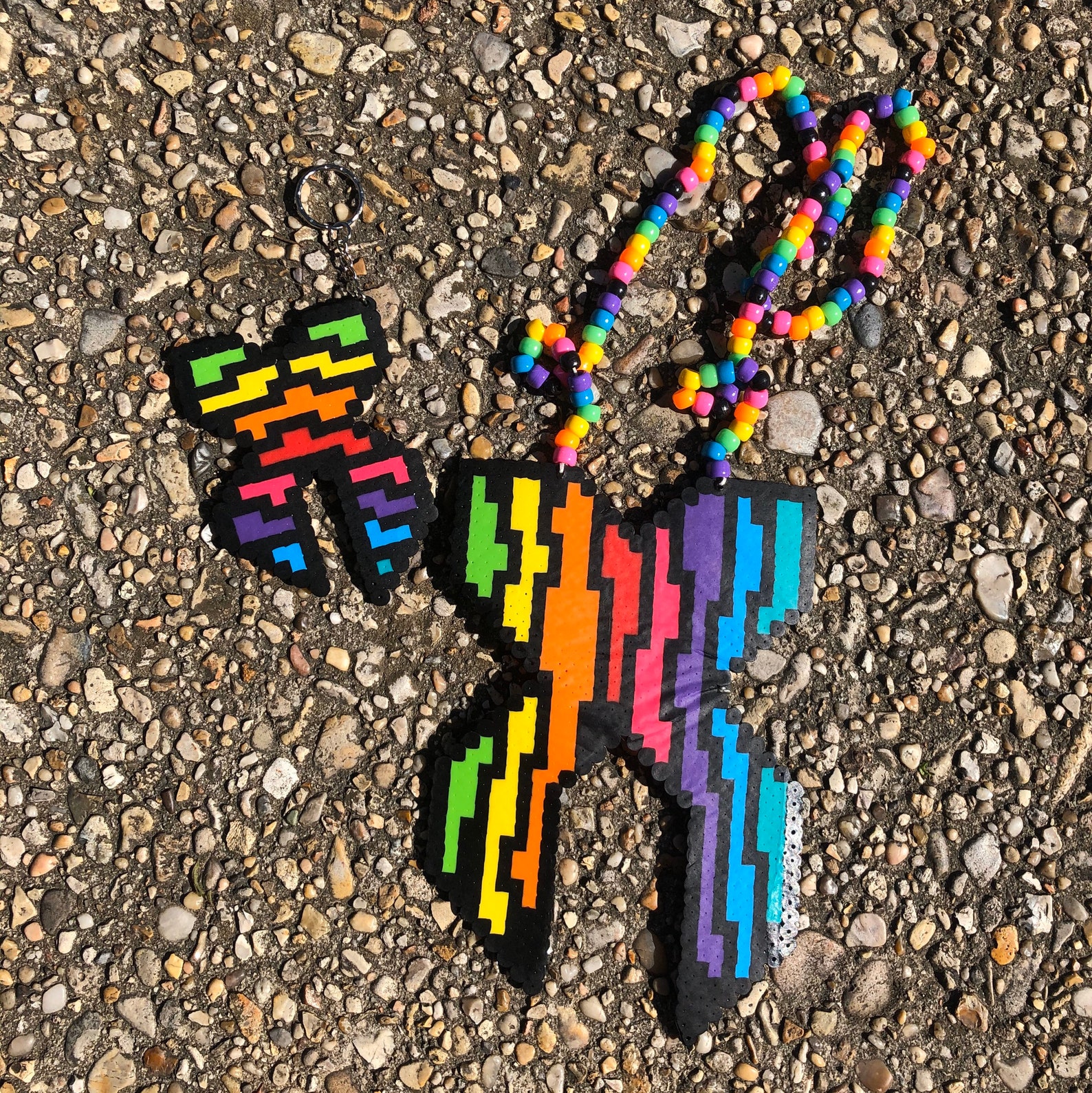 The Excision Collection Perler Necklace Keychain | Etsy