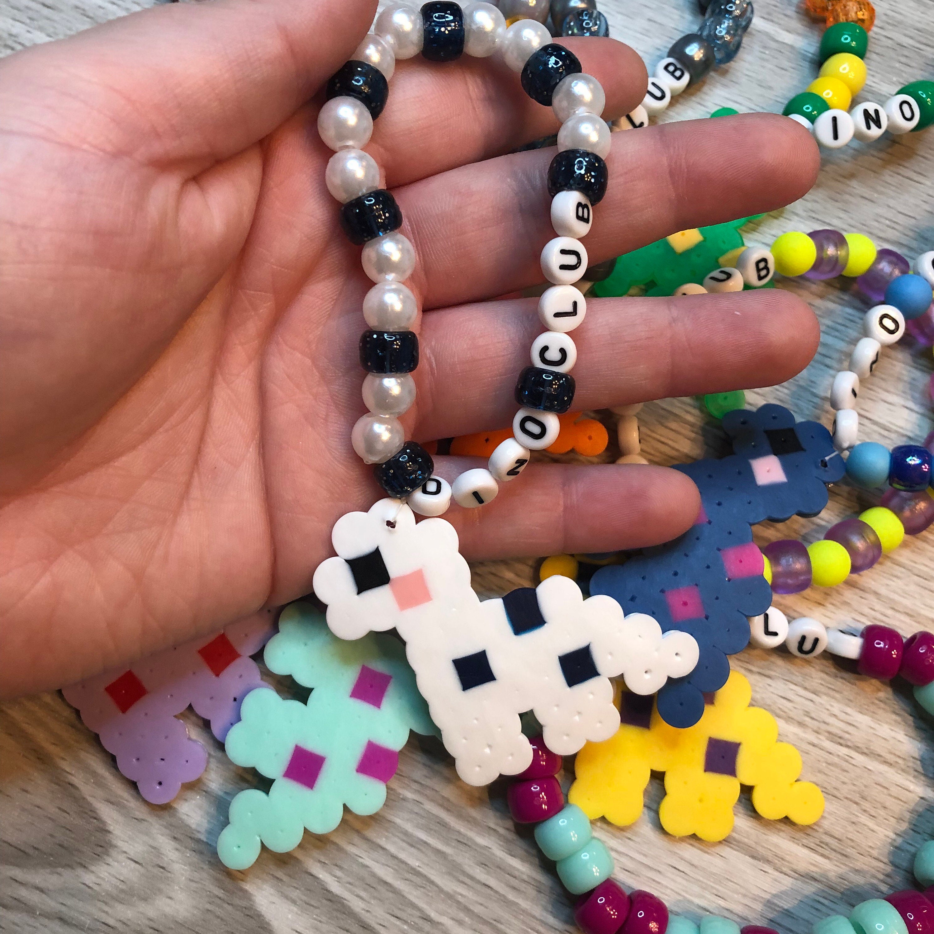 Dino Club set of 10 Perler Kandi - Etsy