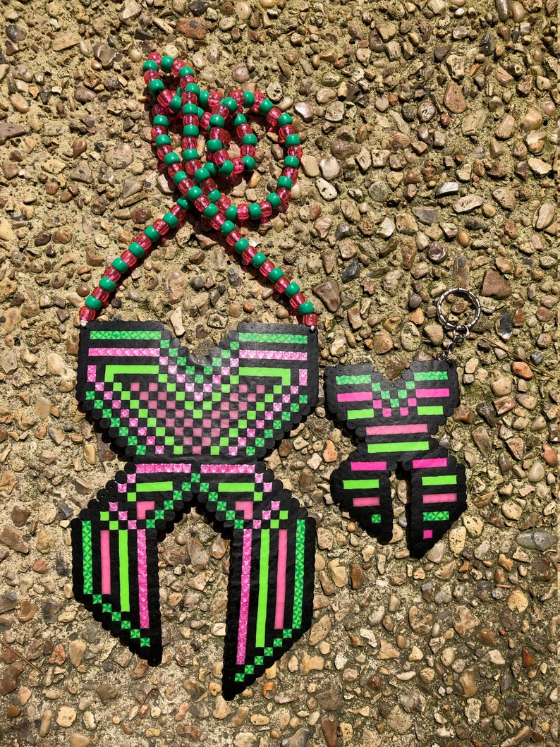 The Excision Collection Perler Necklace Keychain - Etsy