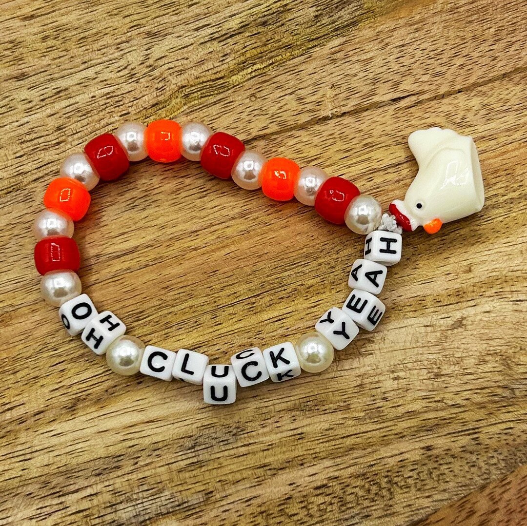 Oh Cluck Yeah Kandi Bracelet - Etsy