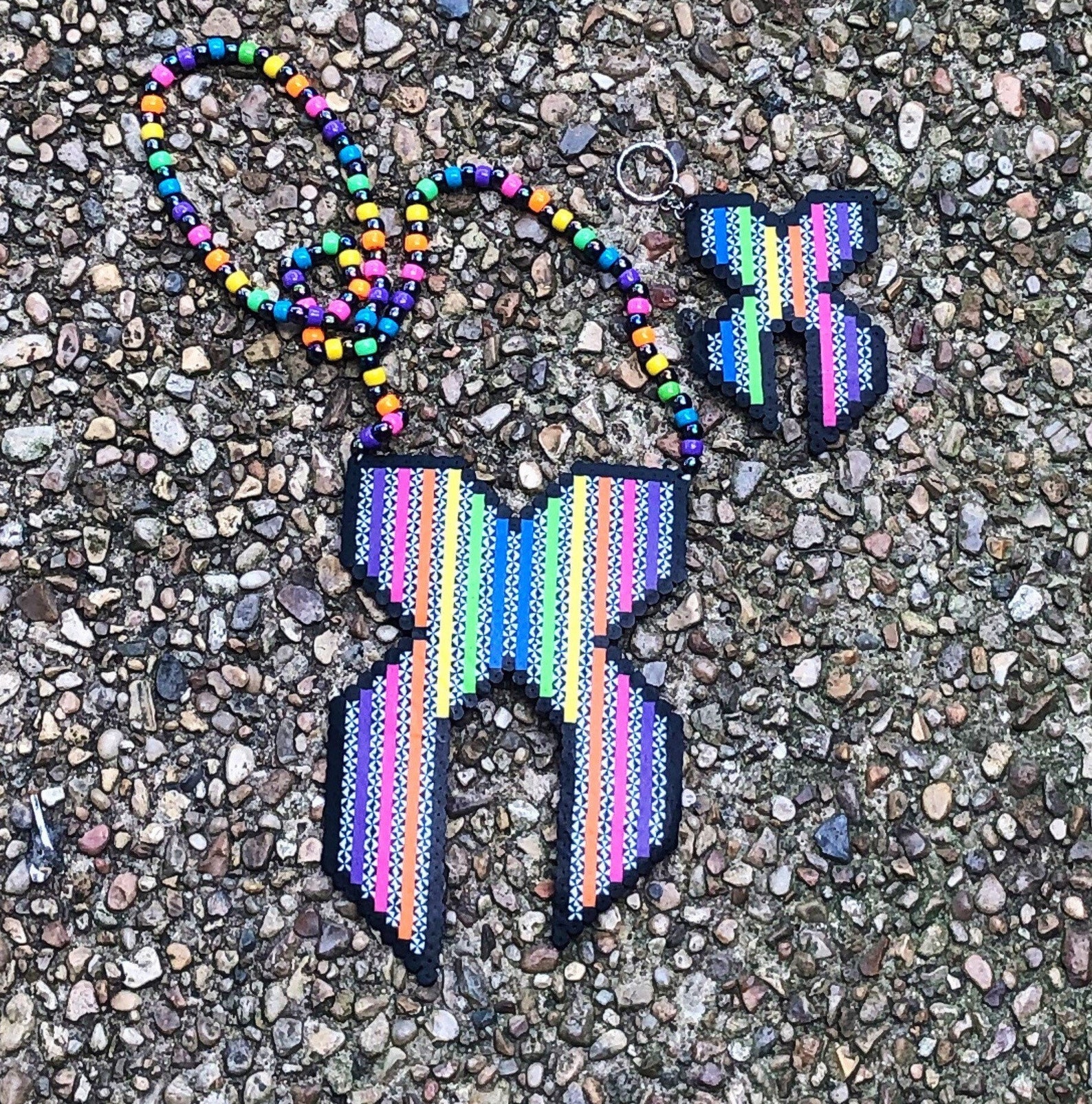 The Excision Collection Perler Necklace Keychain - Etsy