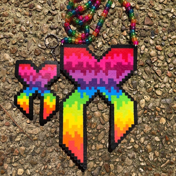 The Excision Collection Perler Necklace Keychain | Etsy