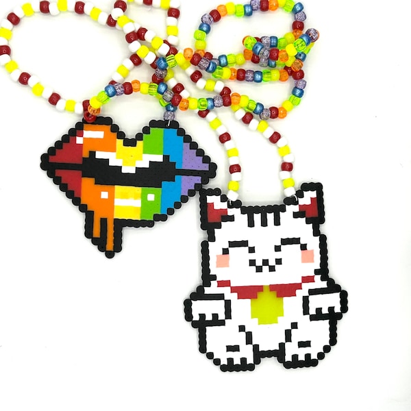 Perler Necklace - Etsy