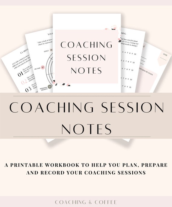 Coaching Session Notes Printable Workbook Goal Planner Life | Etsy UK