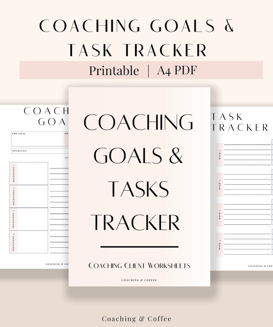 Coaching Goal Planner Coaching Worksheets Printable Planner Life Coach ...