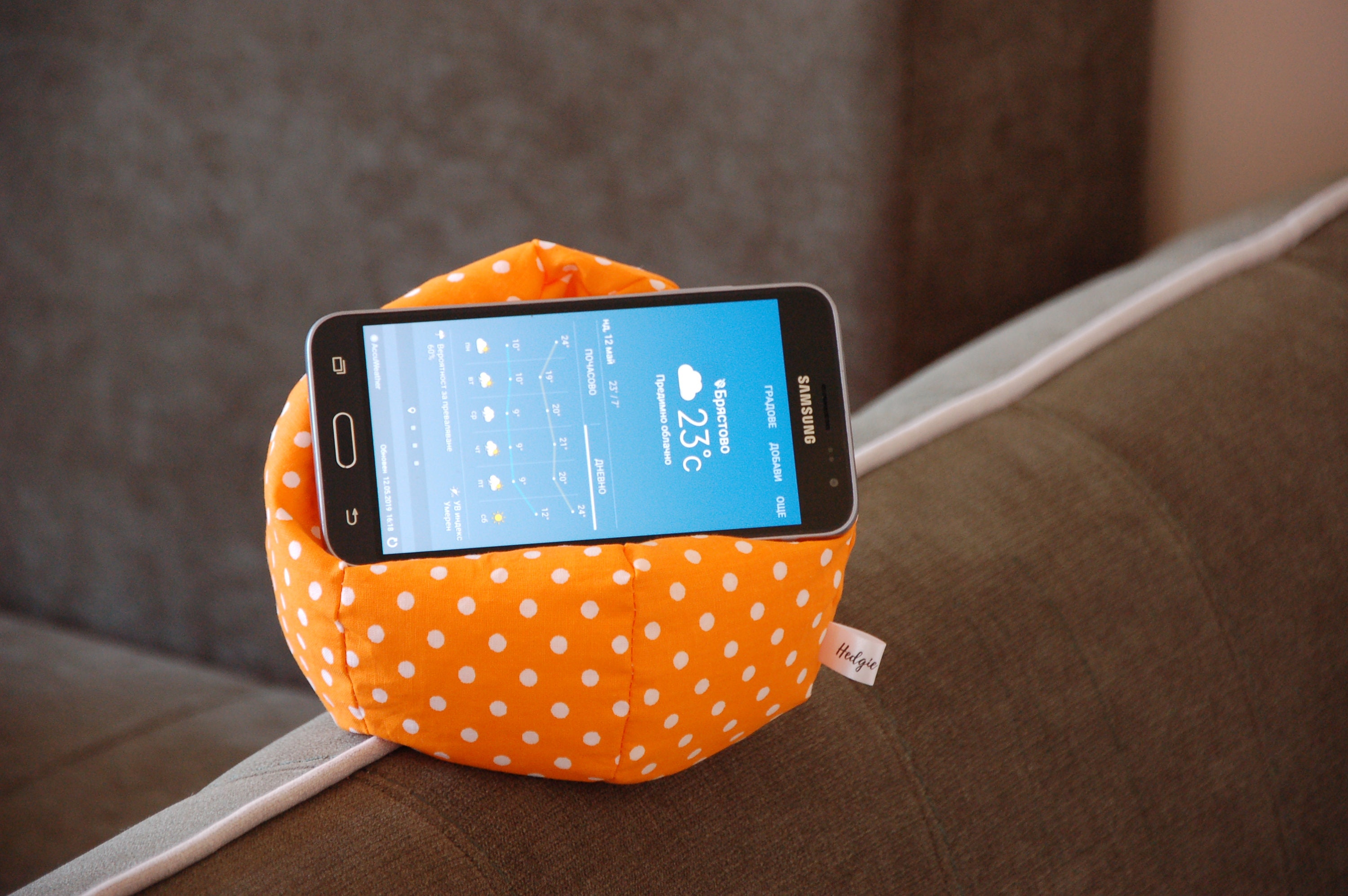 Phone stand Orange Phone cushion Tablet cushion Ipad Stand | Etsy