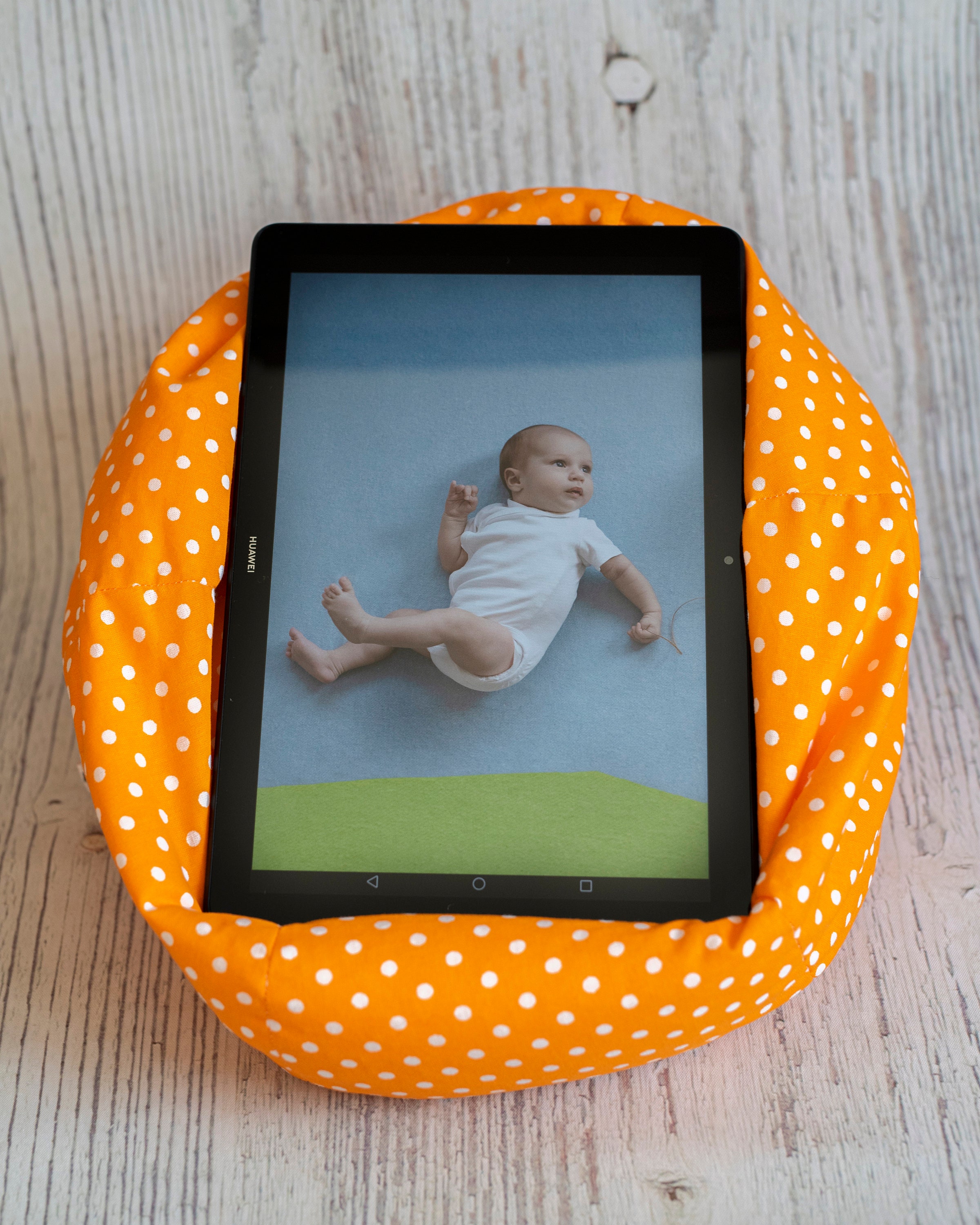 Phone Stand, Orange Phone Cushion, Tablet Cushion, iPad Stand, Kindle ...