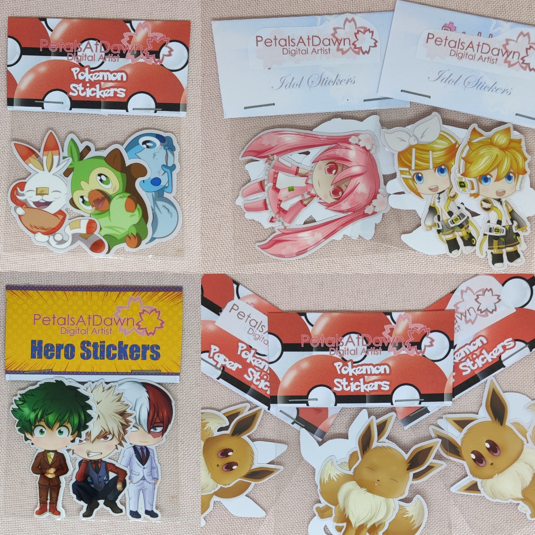 Mini Anime Fanart Stickers - Etsy
