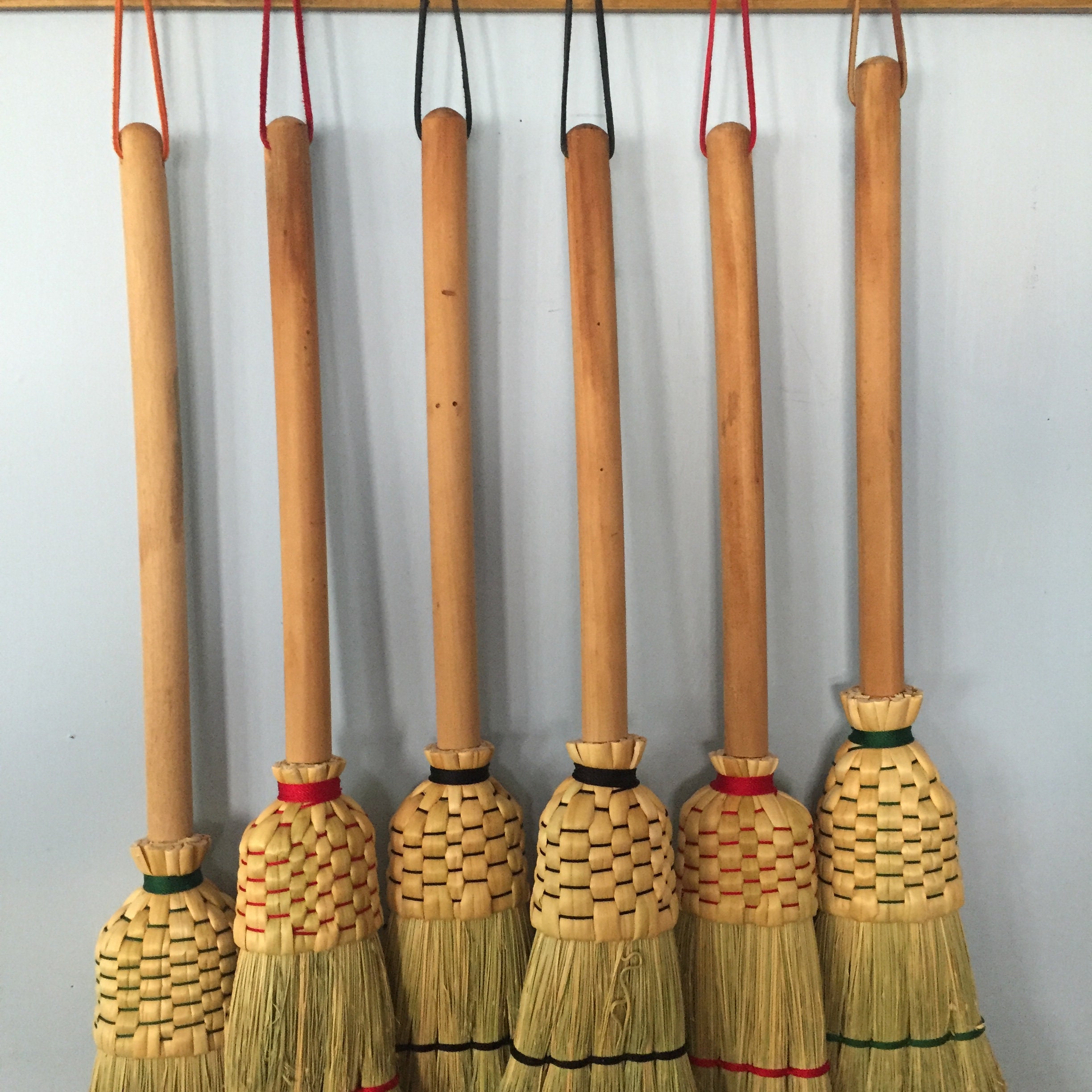 Capped Patio Broom with Dowel Handle | Etsy