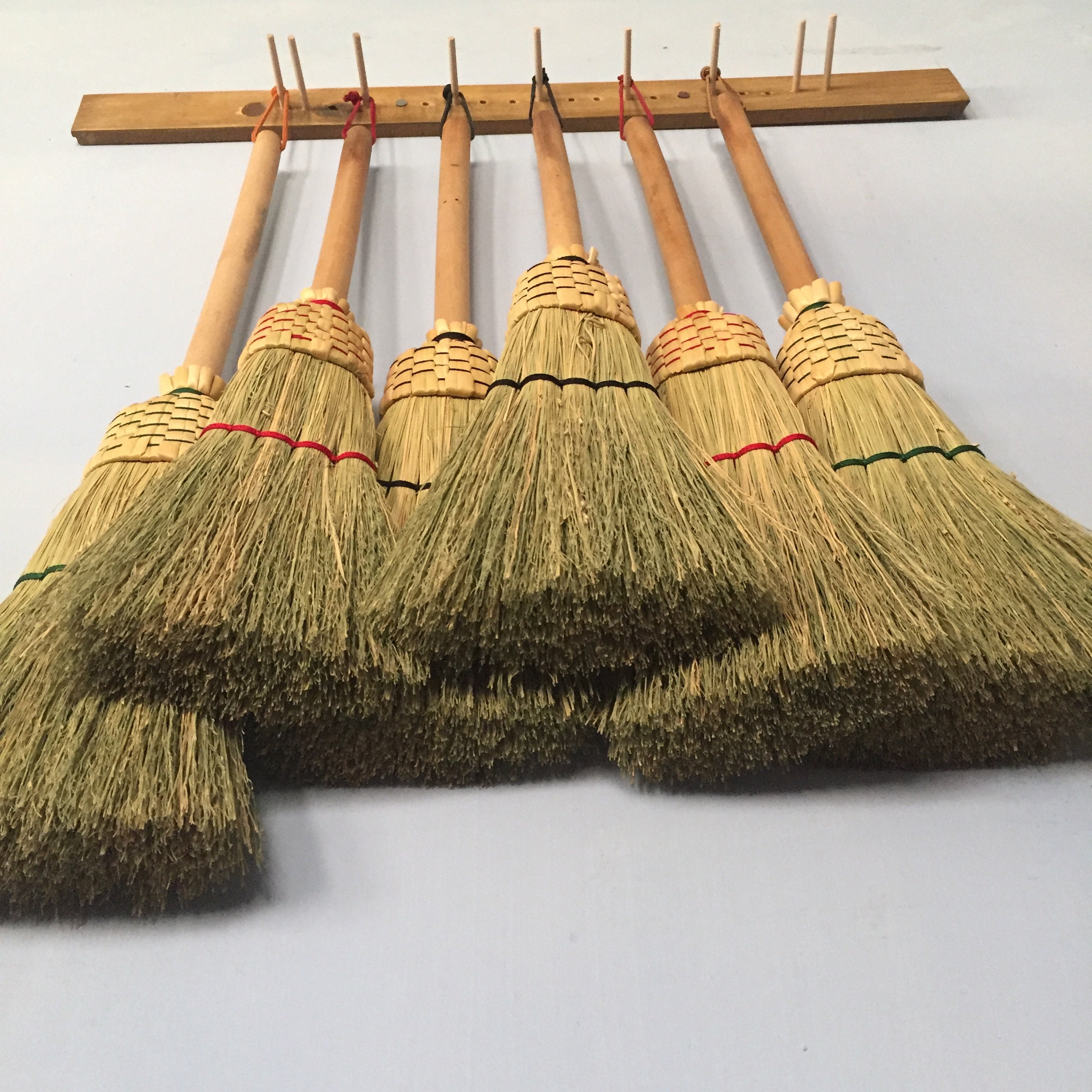 Capped Patio Broom with Dowel Handle | Etsy