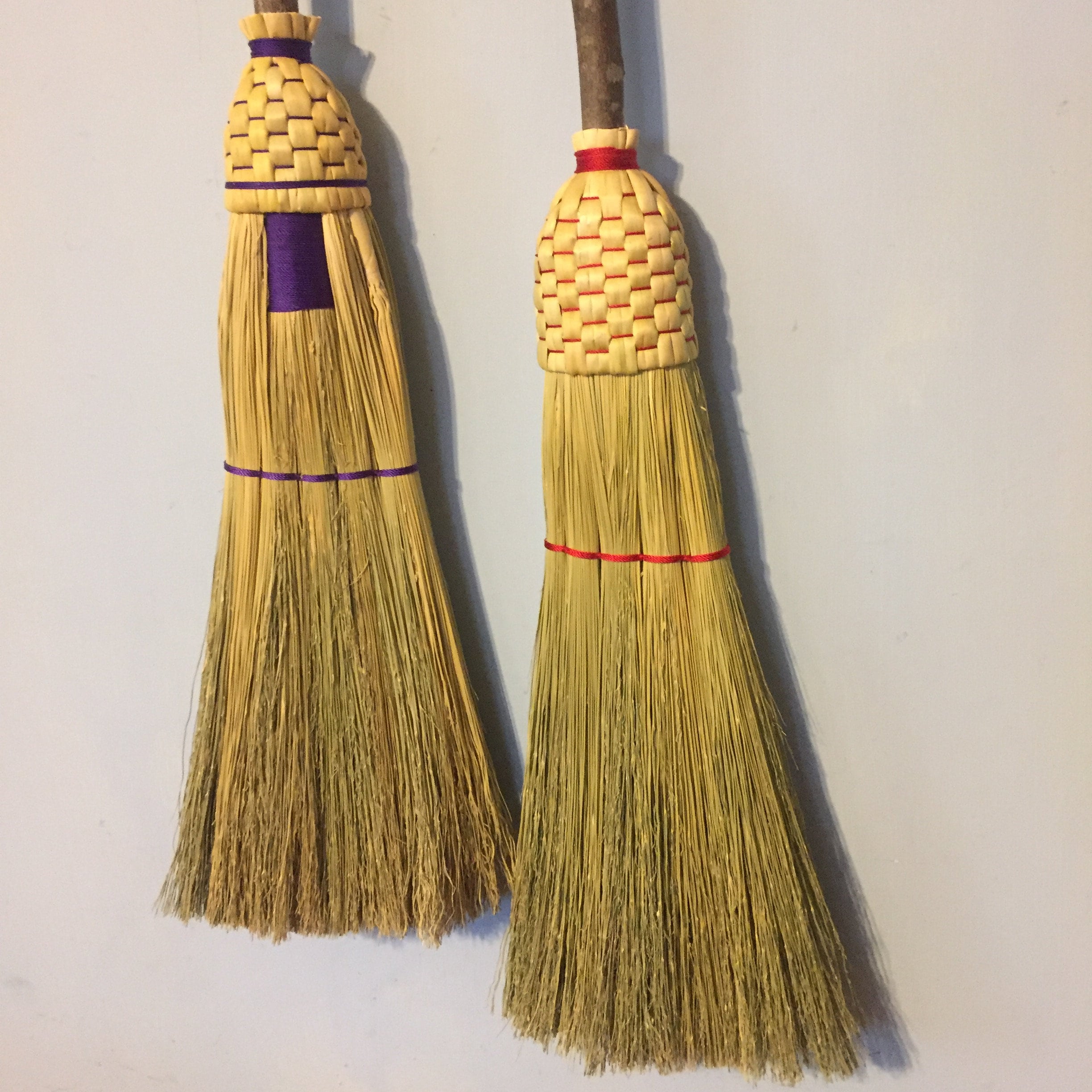 Kitchen Broom Full Sized with Bark on Handles - Etsy