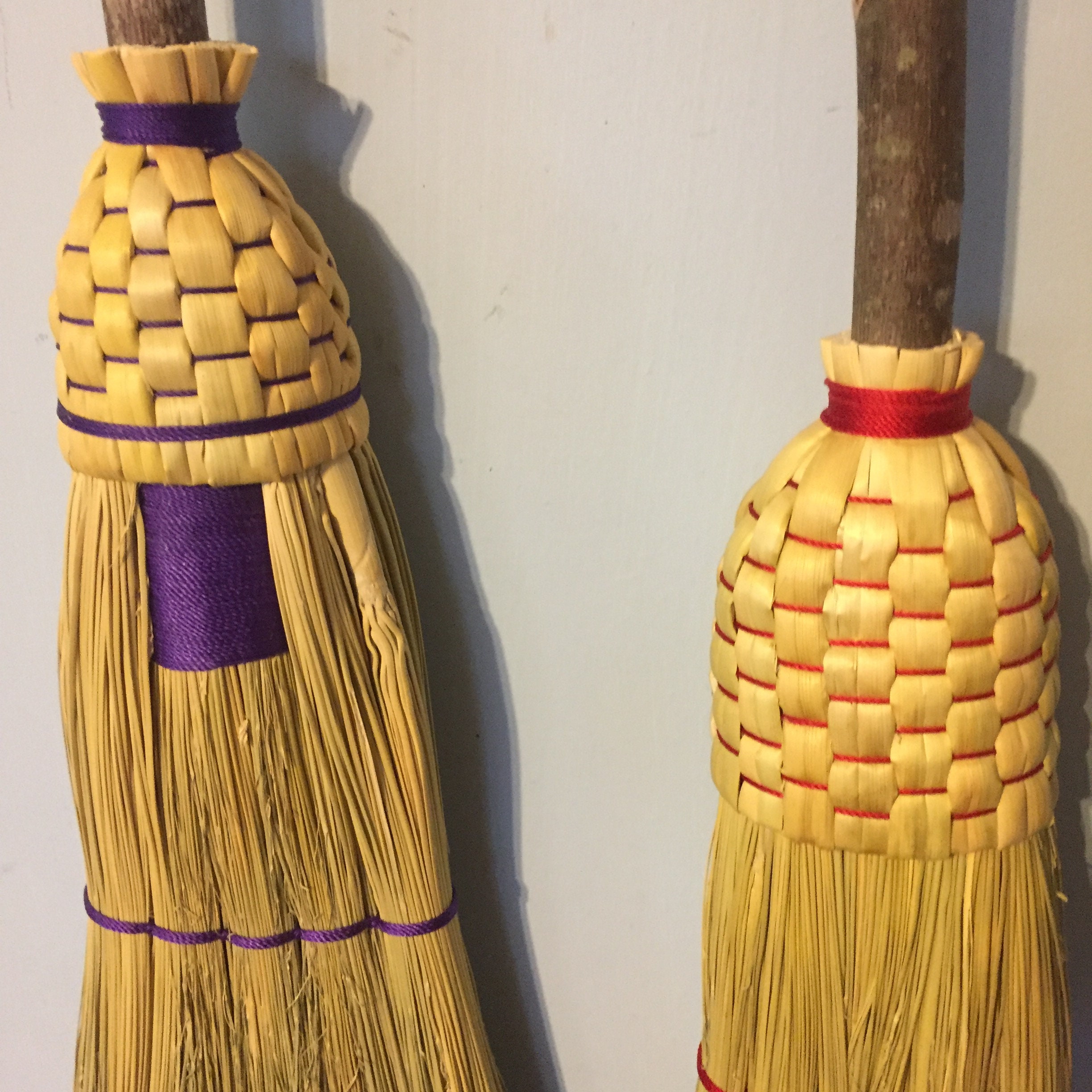 Kitchen Broom Full Sized with Bark on Handles - Etsy