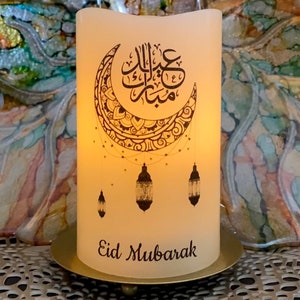 LED Eid Mubarak Candle - Etsy