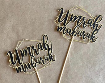 Hajj Mubarak Caketopper / Umrah Mubarak Caketopper / Custom Acrylic ...