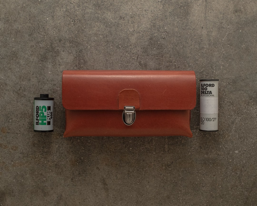 Handmade Toscana Leather Film Roll Holder, 120/35mm, Camera Film Case ...