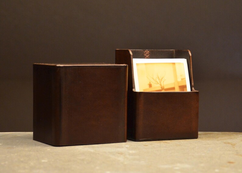 Handmade Leather Polaroid Film Box, Holds 80 Frames Sx70 Analog Photos ...