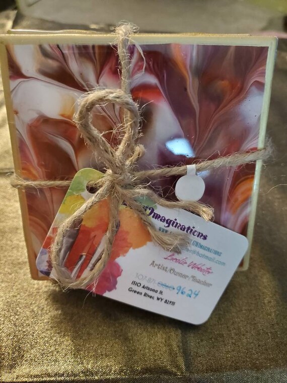 Fiery Coaster Set | Etsy