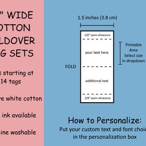 Fold Over Labels Stitched - Etsy