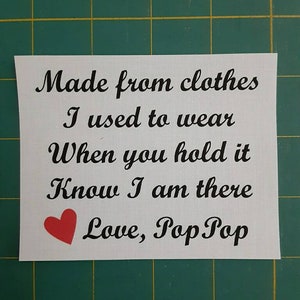 Custom Memory Label With Poem | 4” X 3” - Etsy