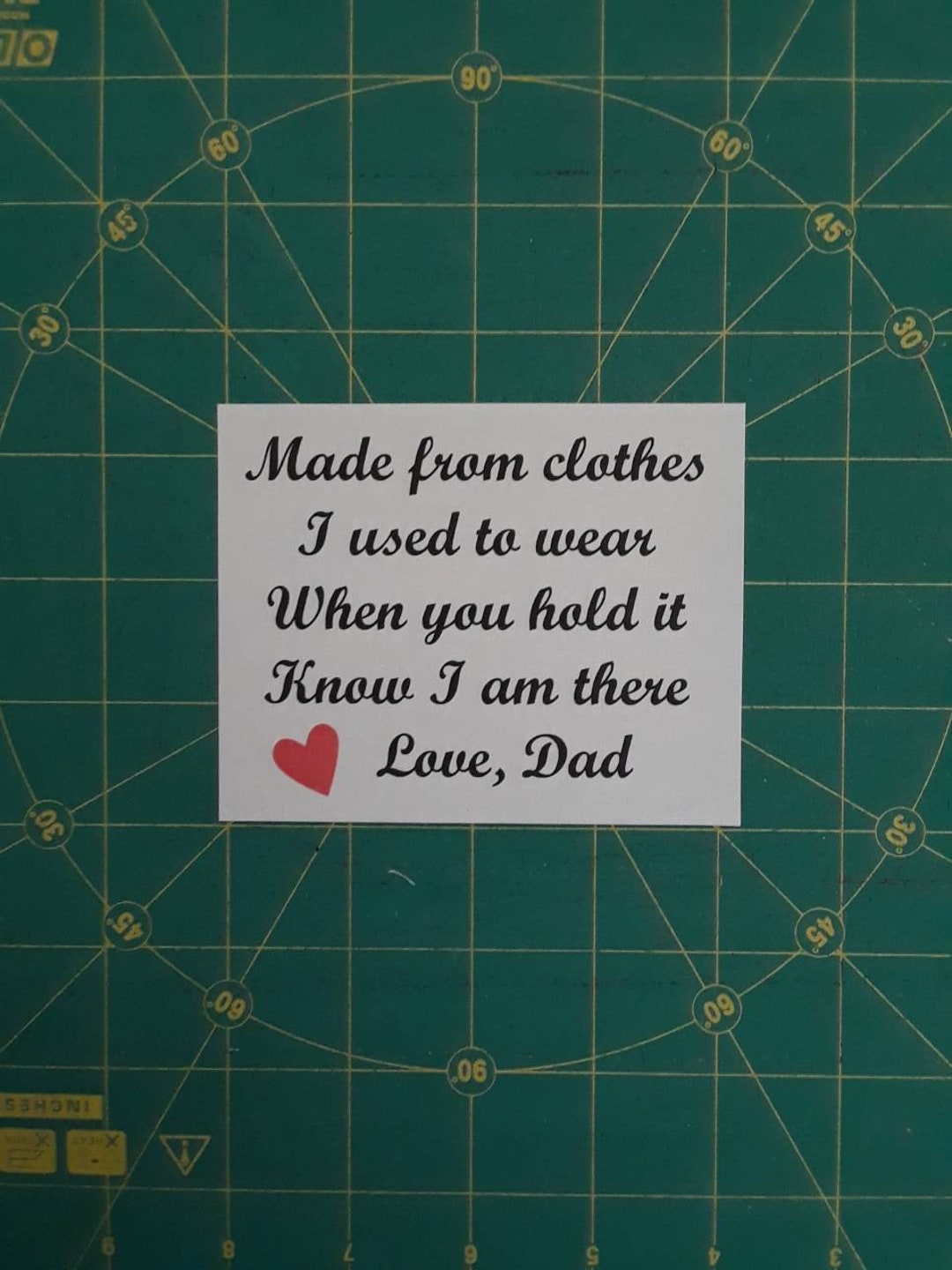 Custom Memory Label With Poem | 4” X 3” - Etsy