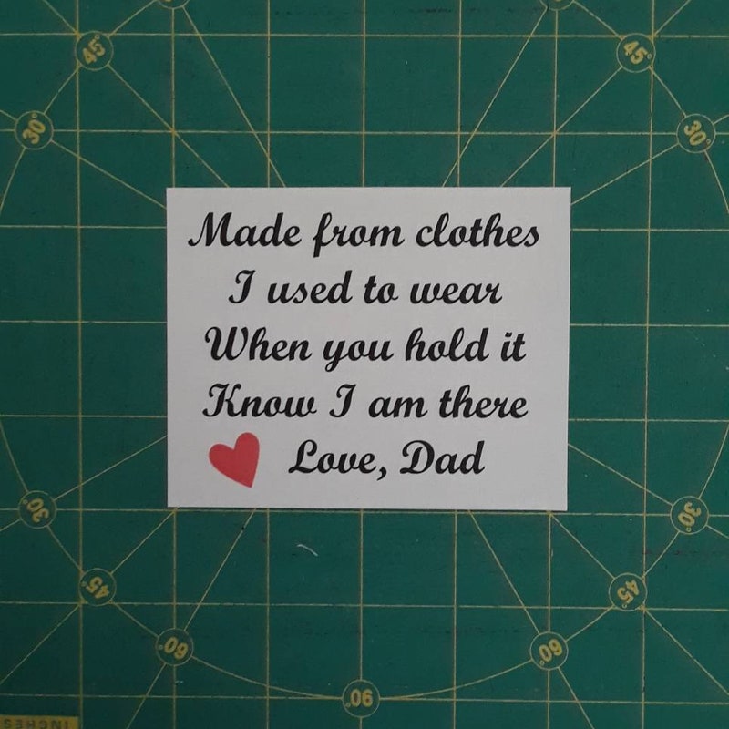 Memory Quilt Label - Etsy